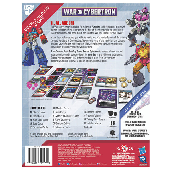 Transformers Deck-Building Game: War on Cybertron | Board Game Bandit