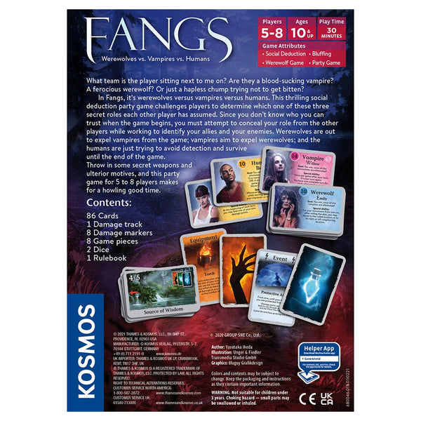 Fangs: Werewolves vs. Vampires vs. Humans | Board Game Bandit Canada