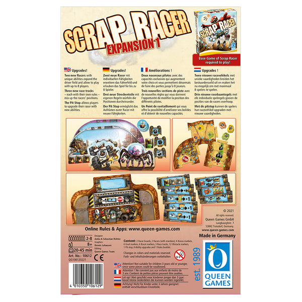 Scrap Racer: Expansion 1 | Board Game Bandit Canada