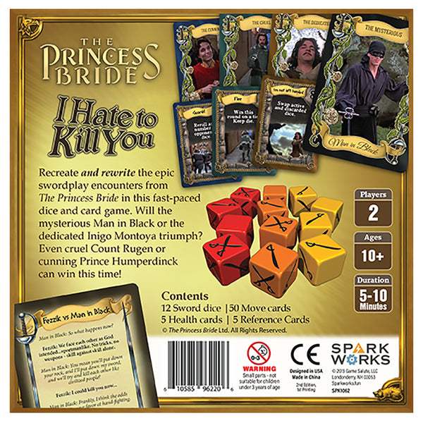 The Princess Bride: I Hate to Kill You Game | Board Game Bandit Canada